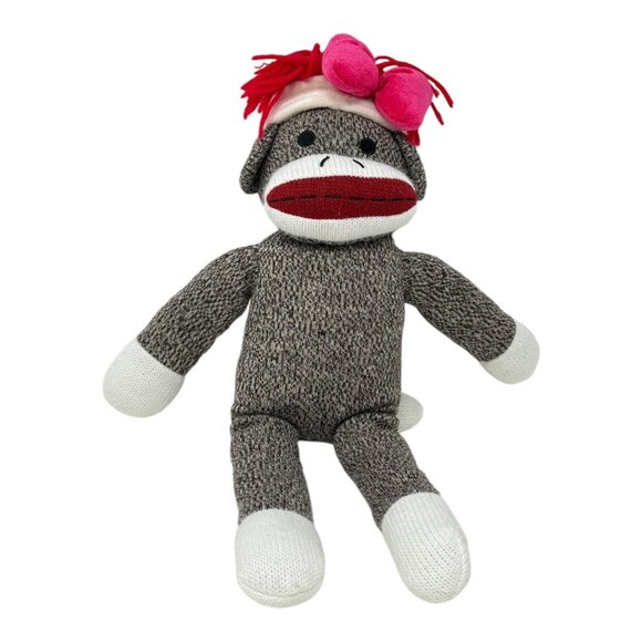 Brybelly | Toys | Sock Monkey Knit Stuffed Animal Plush Toy Sewn Eyes ...